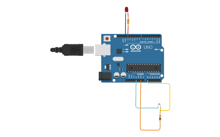 Circuit design Ambient Light Sensor | Tinkercad