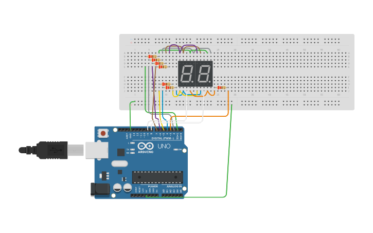 Circuit design Contador dos Digitos - Tinkercad