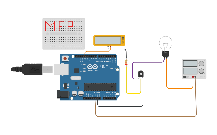 Circuit design Drive transistorizado matheus faria | Tinkercad