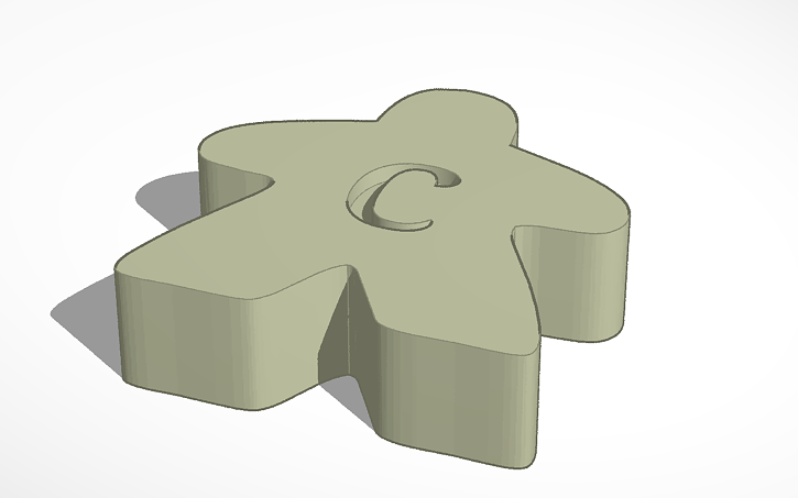 3D design Custom Meeple - Tinkercad