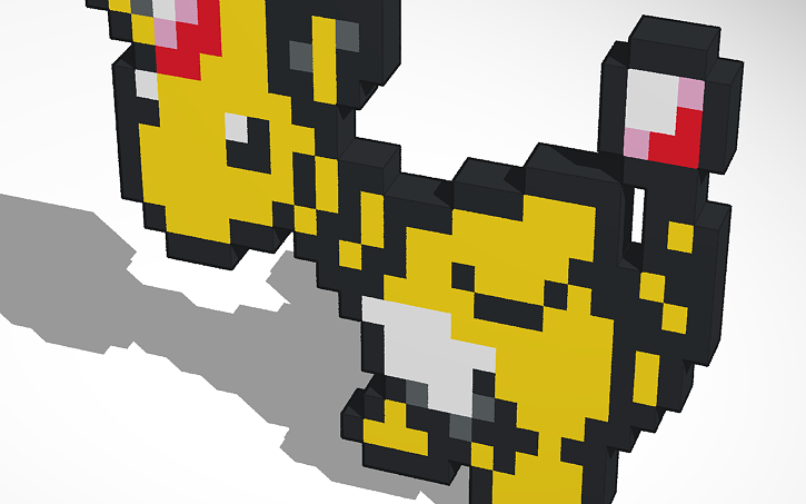 3D design Ampharos Pixel art - Tinkercad