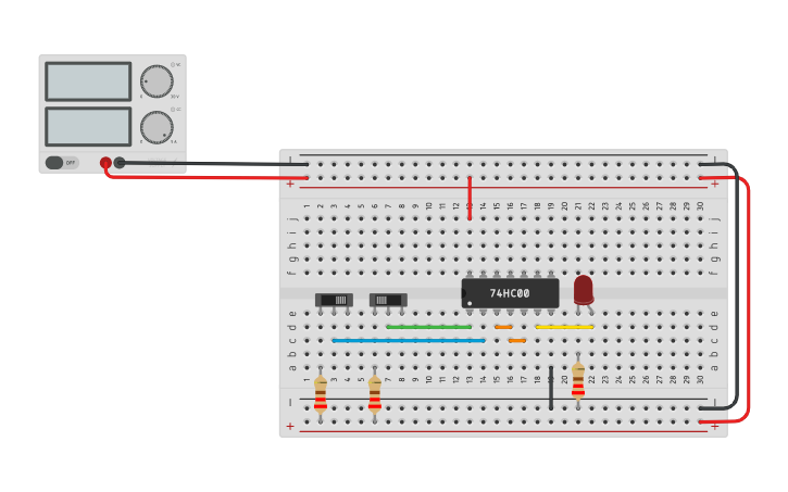Circuit design AND Gate Using NAND Gate | Tinkercad