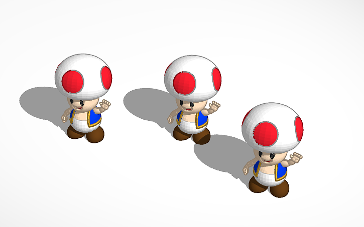 3D design nintendo's toad! | Tinkercad
