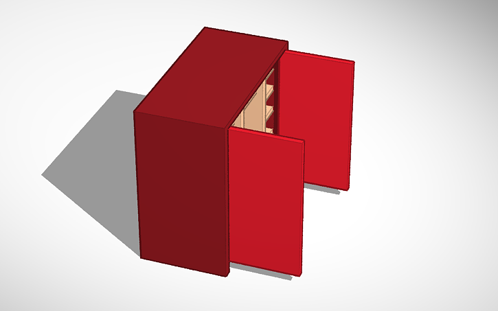 3D design cupboard - Tinkercad