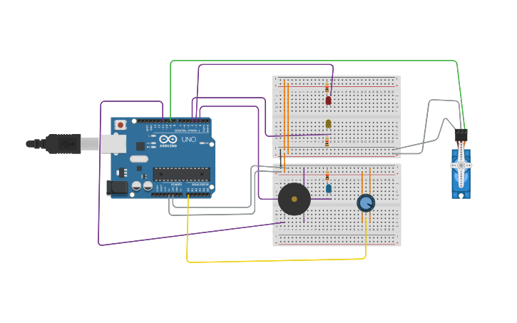 Circuit design Practica prescencial Omar Guerrero | Tinkercad