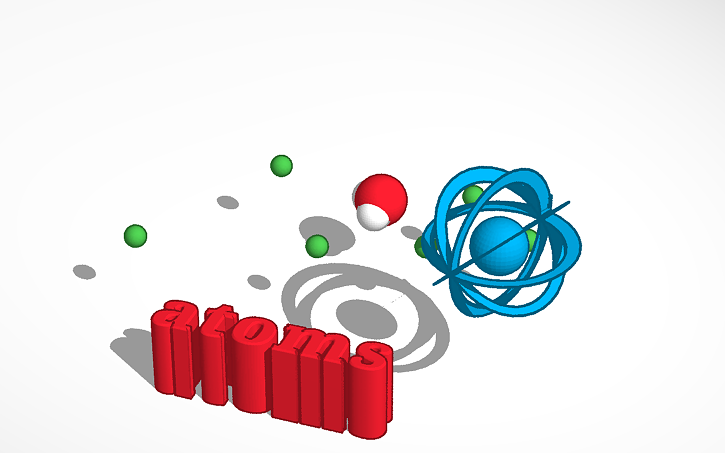 3D design atoms - Tinkercad