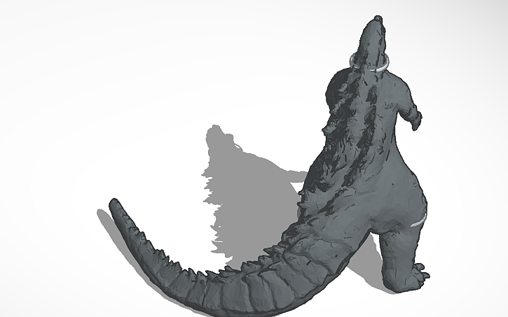 3D design runaway Godzilla - Tinkercad