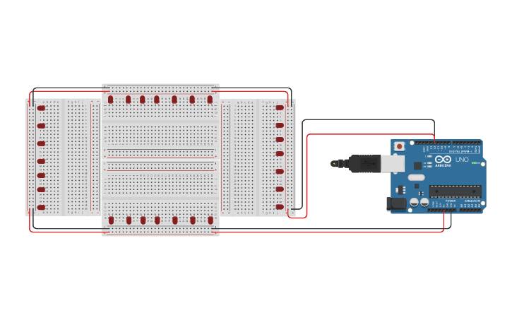 Circuit design Square LED | Tinkercad