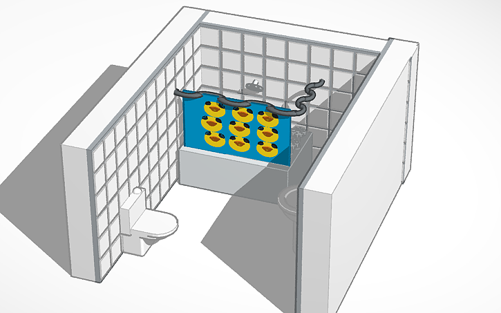 3D design Bathroom - Tinkercad