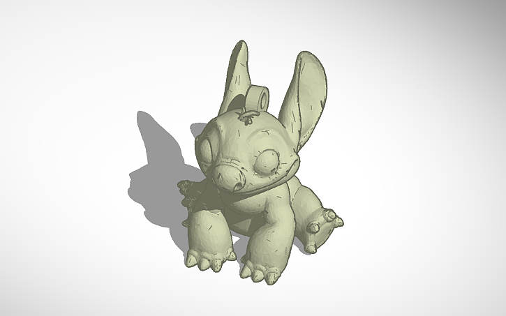 3D design Stitch porte clé - Tinkercad