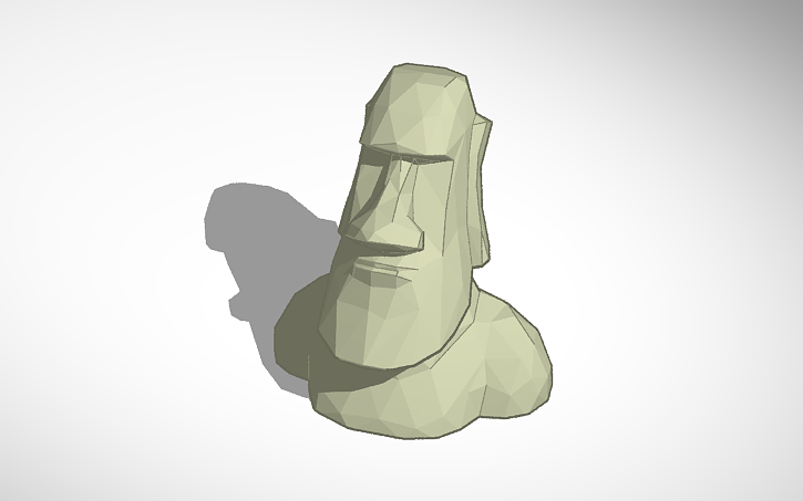 3D design Moai Statue - Tinkercad