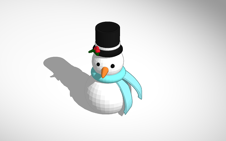 3D design Snowman :) | Tinkercad