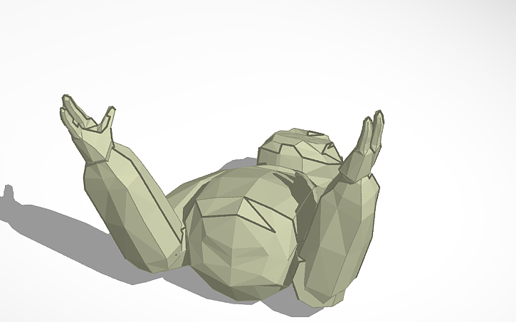 3D design gorilla statue monkey - Tinkercad