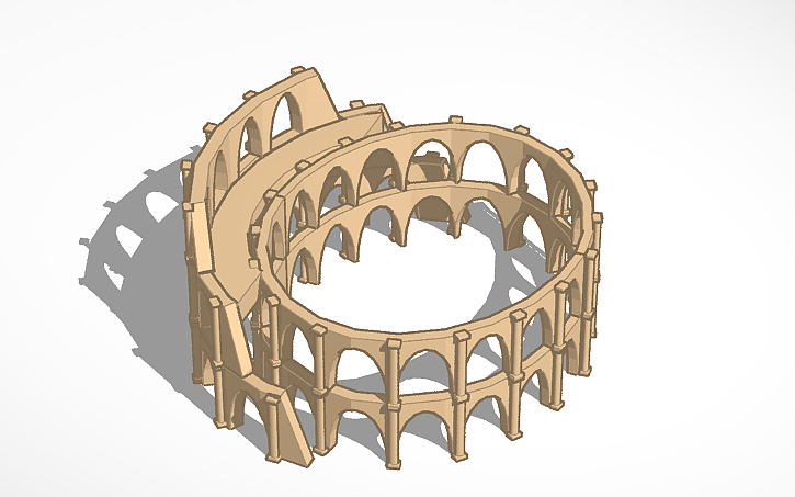 3D design MP31353 Rome Colosseum - Tinkercad