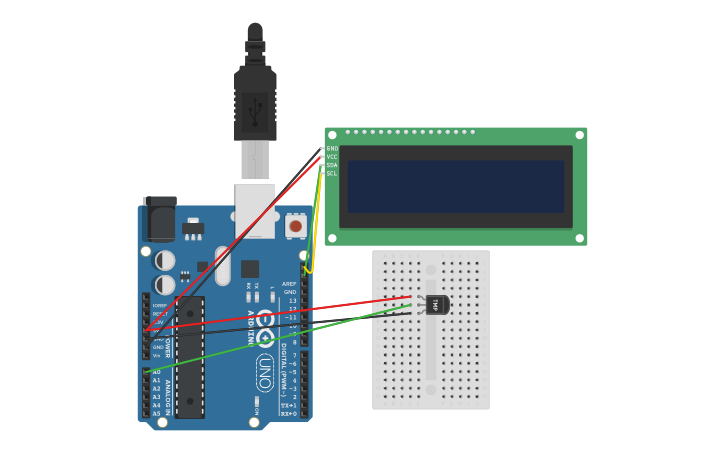 Circuit design Temperature Sensor - TD Sketch 1 - Tinkercad