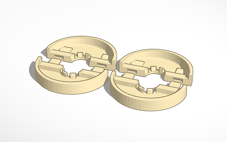 3D design Radiator rosette 15 mm pipe | Tinkercad