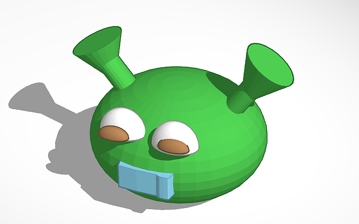 3D design Shrek's Face - Tinkercad