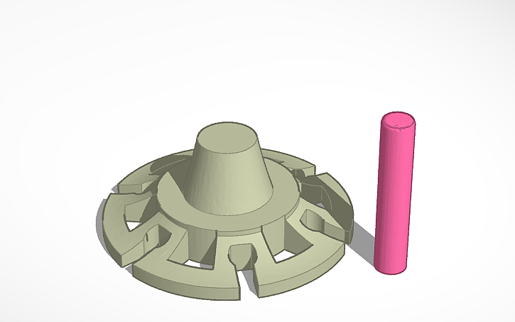 3D design clarinet/flute stand parts - Tinkercad
