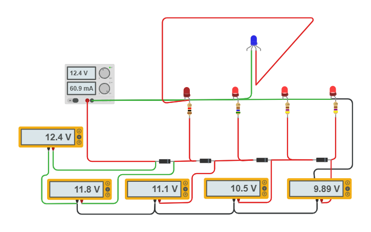 Circuit Design Battery Level Indicator Tinkercad