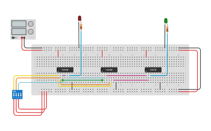 Circuit design Full Adder Using Logic Gates - Tinkercad