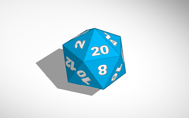 3D design D20 | Tinkercad