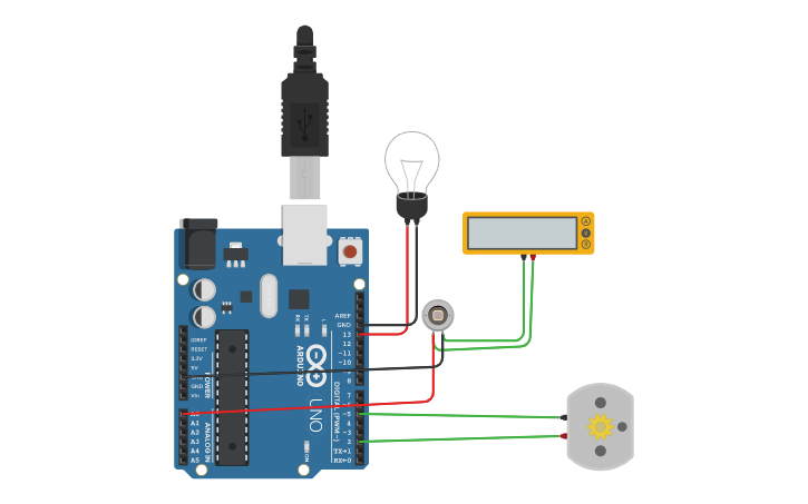 Circuit design DC Motor - Tinkercad