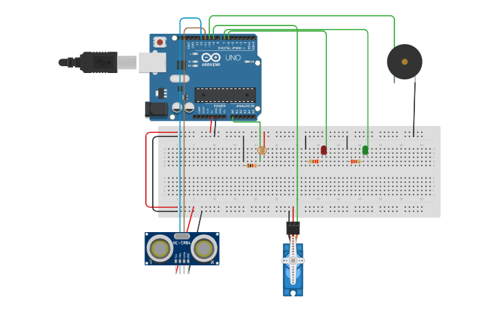 Circuit design Porton Automatizado - Tinkercad