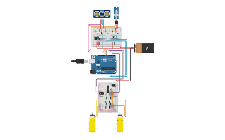 Circuit design Robot-K | Tinkercad