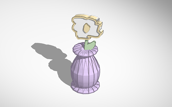 3D design Scribble Vase (with flower - Tinkercad