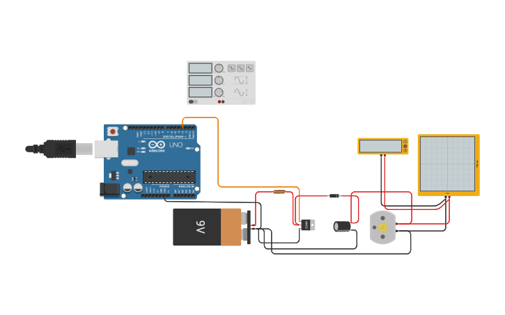 Circuit design Boost converter - Tinkercad