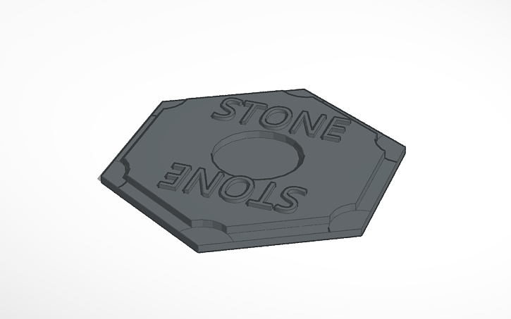 3D design Catan Stone Hex - Tinkercad