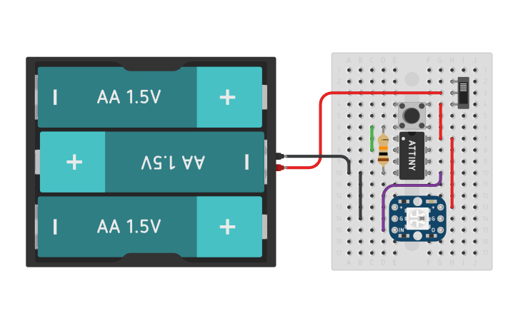 Circuit design Attiny NeoPixel BP - Tinkercad