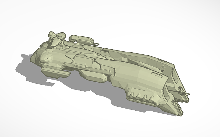 3D design EVE Online Megathron Battleship - Tinkercad