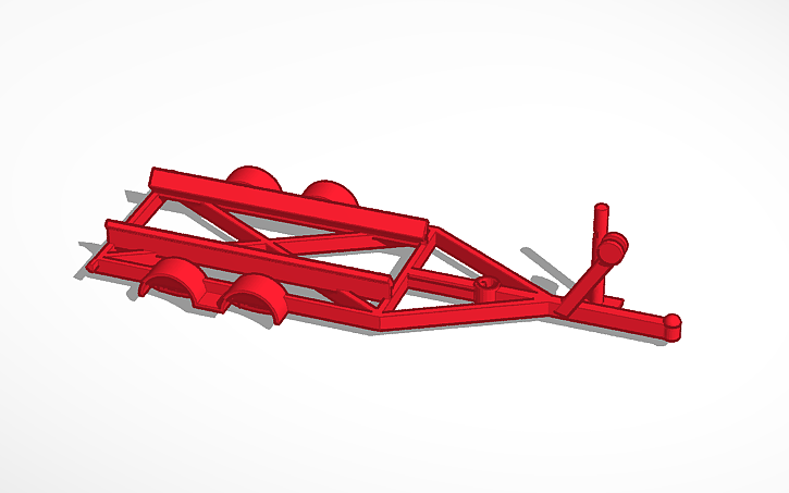 3D design boat trailer - Tinkercad