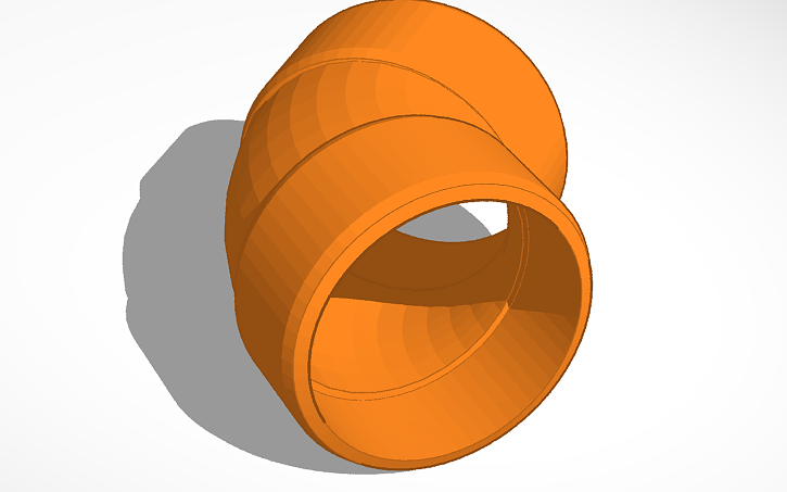 3D design 50mm X 45" Plumbing pipe bend - Tinkercad