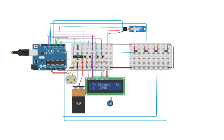 Circuit design Copy of Robotics project - Tinkercad