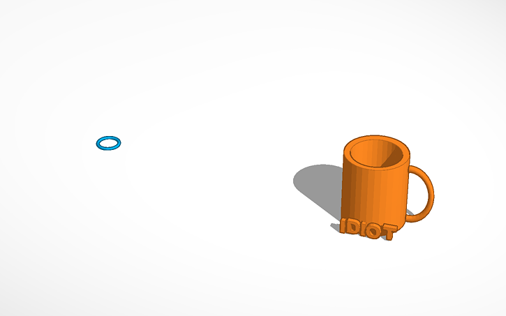 3D design idiot cup - Tinkercad