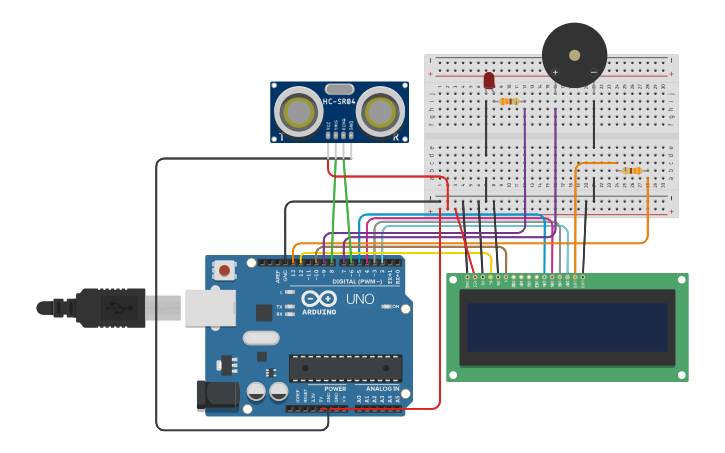 Circuit design Alarme - Tinkercad