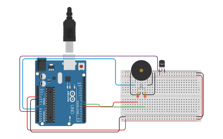 Circuit Design E6 Measuring Temperature Tinkercad
