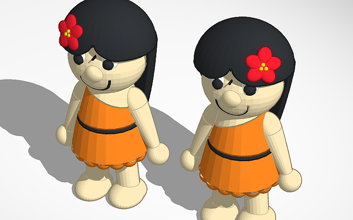 3D design Chibi Shobijin twins - Tinkercad