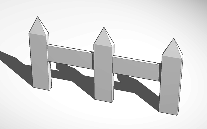 3D design Fence Post - Tinkercad