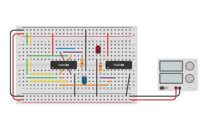 Circuit design Logic Design (Lab 3.2) - Tinkercad