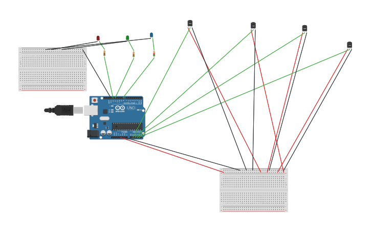 Circuit design temperature reader - Tinkercad