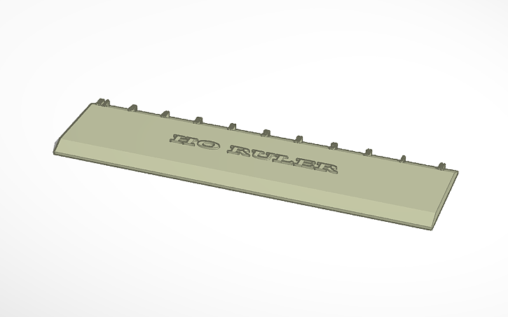 3d Design Ho Scale Ruler Tinkercad