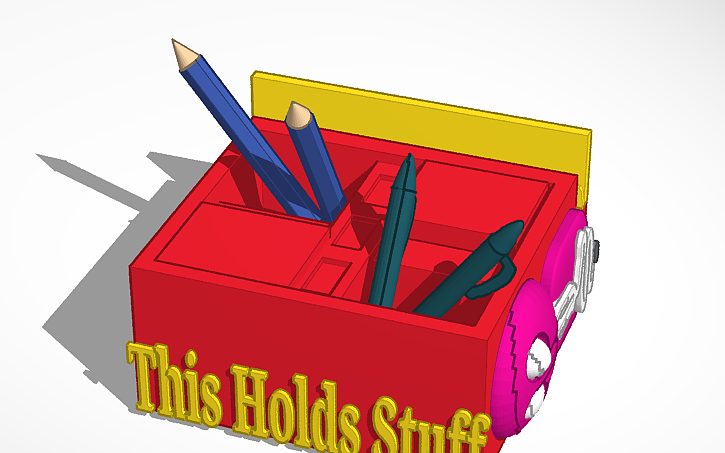3D design Desk Organizer - Tinkercad