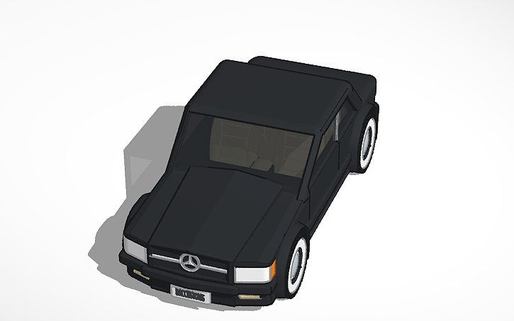 3D design Mercedes Benz 500 SEC - Tinkercad