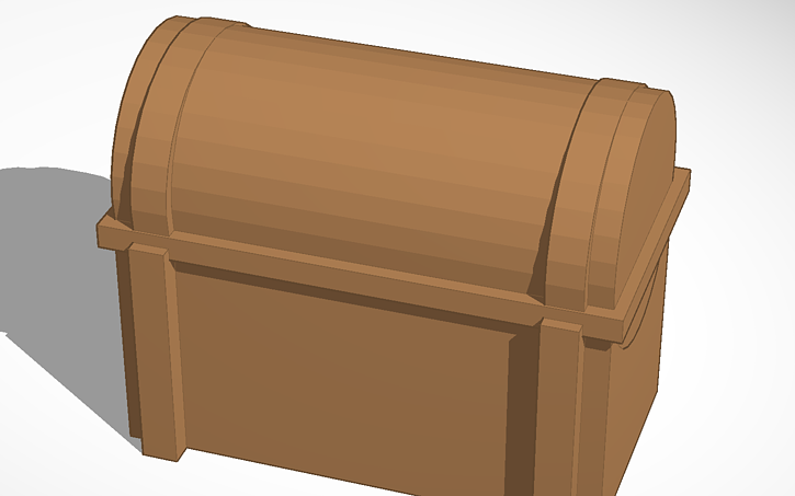 3D design treasure chest - Tinkercad