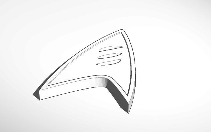 3D design Star Trek Badge - Young Spock - Tinkercad