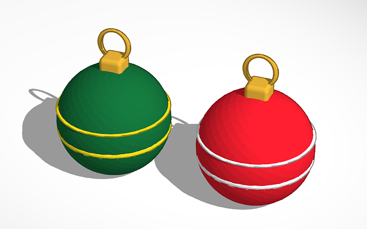 3D design Christmas Ornaments - Tinkercad
