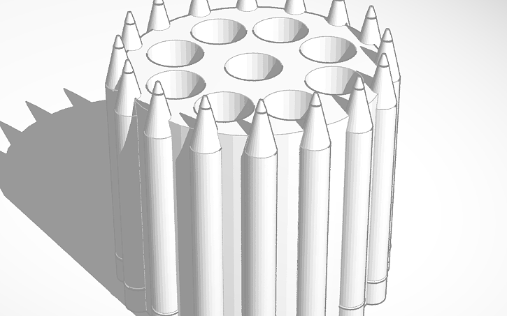 3D design Pencil Holder 1 - Tinkercad